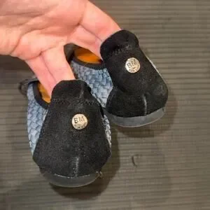 bernie mev. | Shoes | Blue And Black Weaved Texture Mary Janes With ...
